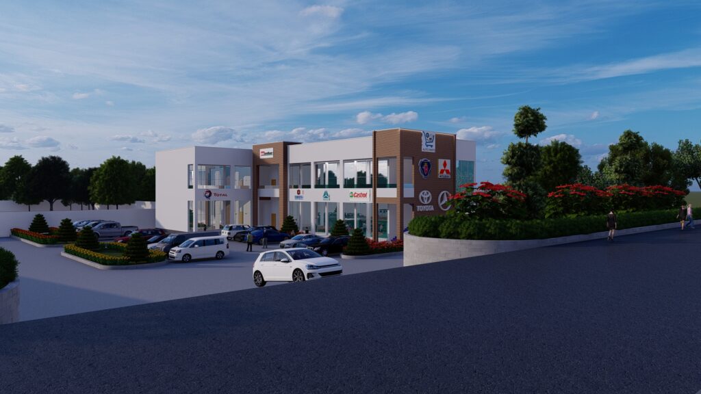 Architectural Design for Petrol Station and Auto Parts Supermarket ...