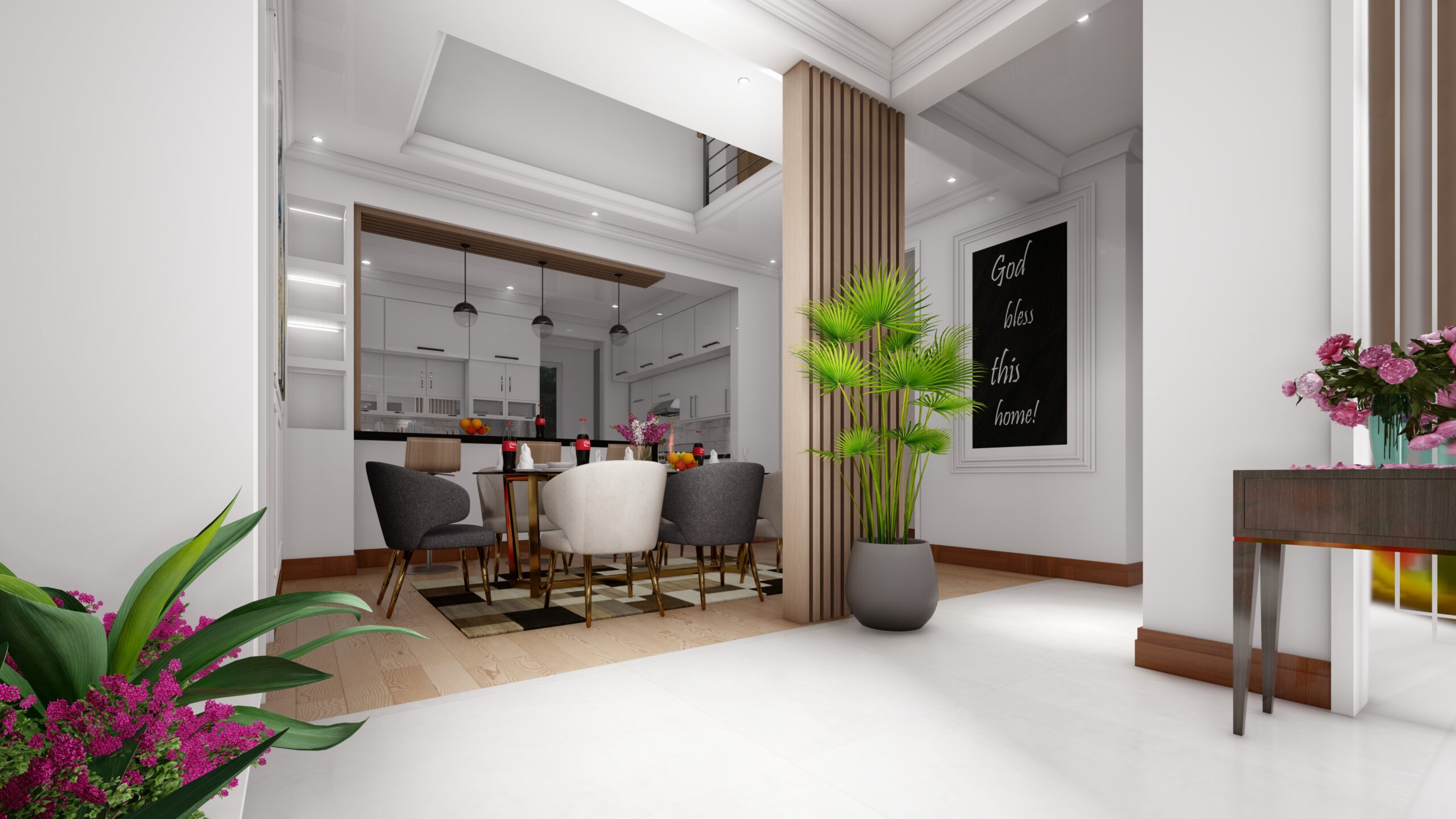 Cool Color Tones House Interiors - Space Architects