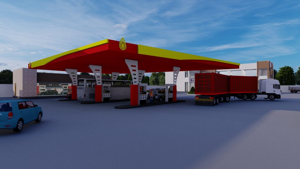 Architectural Design for Petrol Station and Auto Parts Supermarket ...